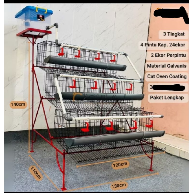Jual kandang ayam galvanis untuk ternak skala rumahan 4pintu isi 8ekor ayam petelur | Shopee ...