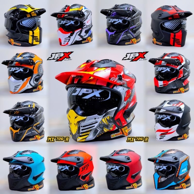 Jual Helm full face JPX MX 726R motif | Shopee Indonesia