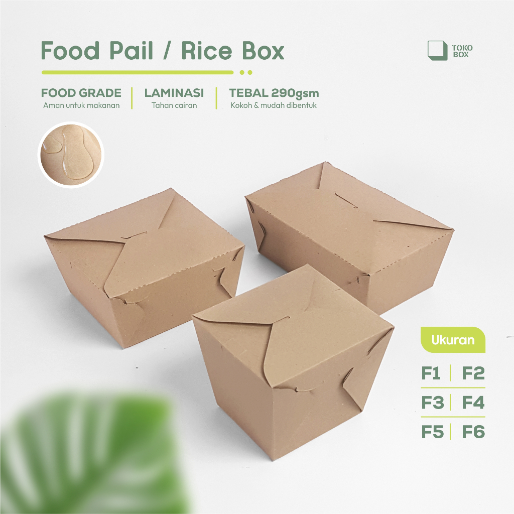 Jual Food Pail Rice Box | Dus Kotak Kemasan Makanan | Nasi | Mie ...