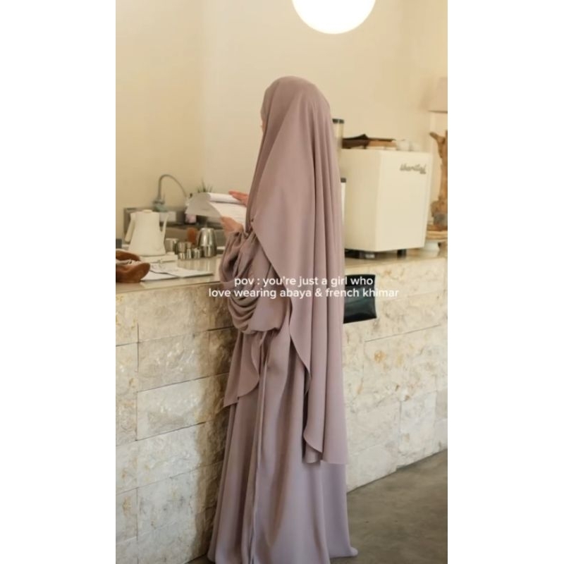 Jual new french khimar khale wale khalewale Warna nude premium original | Shopee Indonesia