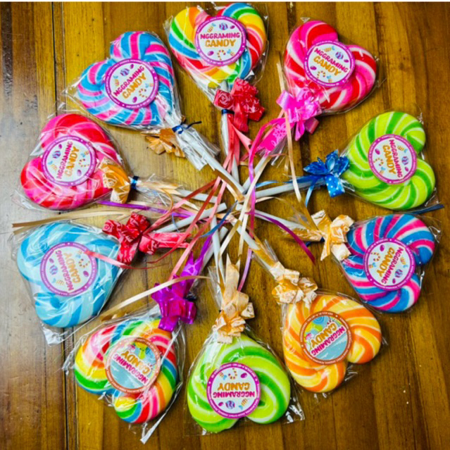 Jual Permen Lolipop LOVE diameter 7cm SATUAN | Shopee Indonesia