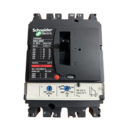 Jual MCCB Schneider NSX250F 3x250A LV431630 NSX 250 F 3P 250A TM250D ...