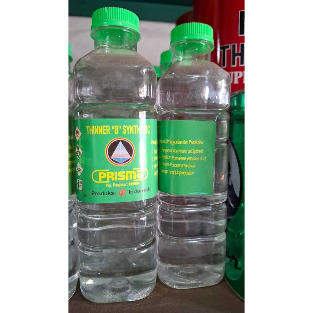 Jual Thinner Botol Plastik 500ml / Thiner B Syntethic / Pengencer Cat dan Minyak 500ml | Shopee ...