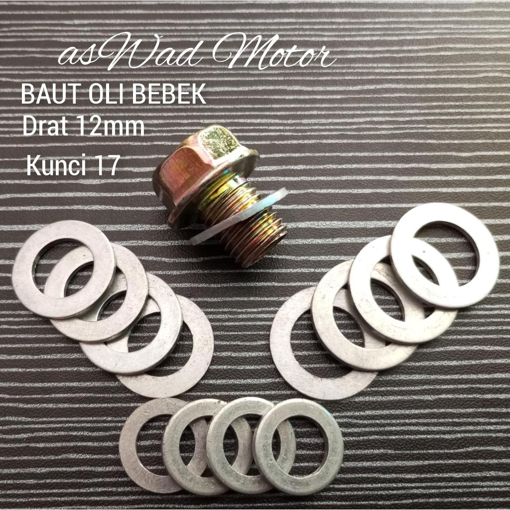 Jual Baut Oli Honda Standar + Ring Oli Motor Bebek Standar Supra Grand ...