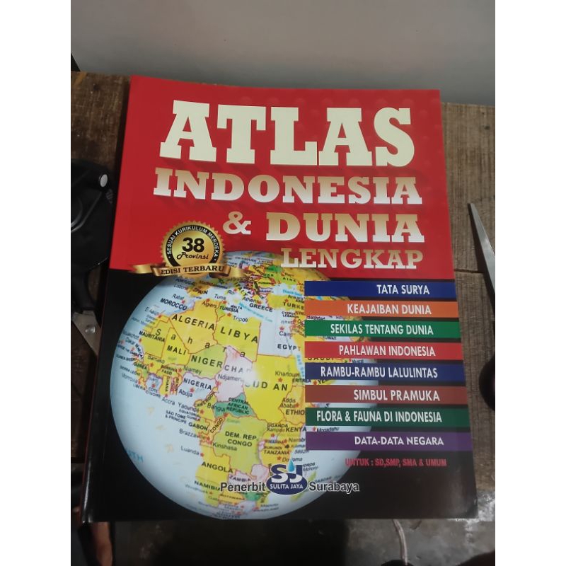 Jual Buku Atlas Indonesia Dan Dunia 38 Provinsi Lengkap Ukuran Besar ...