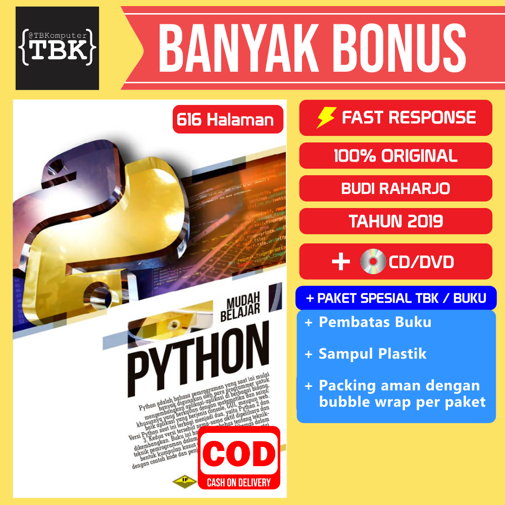 Jual BUKU MUDAH BELAJAR PYTHON UNTUK APLIKASI DESKTOP DAN WEB BUDI ...