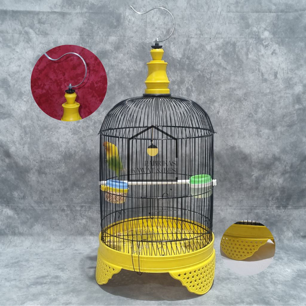 Jual Full Set Sangkar Kapsul Love Bird Kenari Perkutut PVC Oval Besi ...