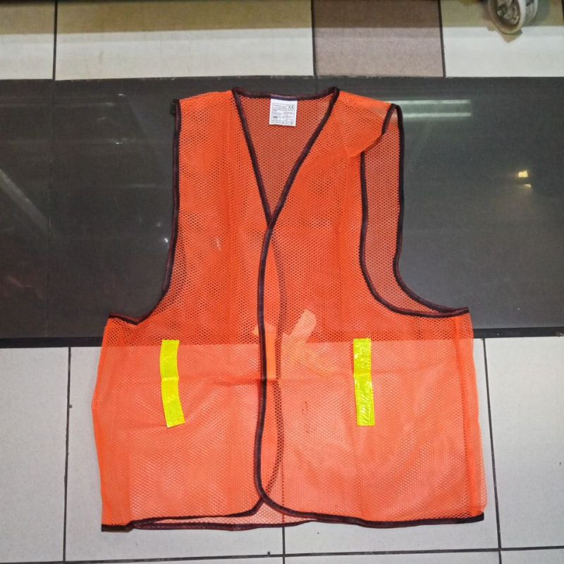 Jual Rompi Safety Vest Techno / Rompi Jaring x Warna Orange - Murah ...