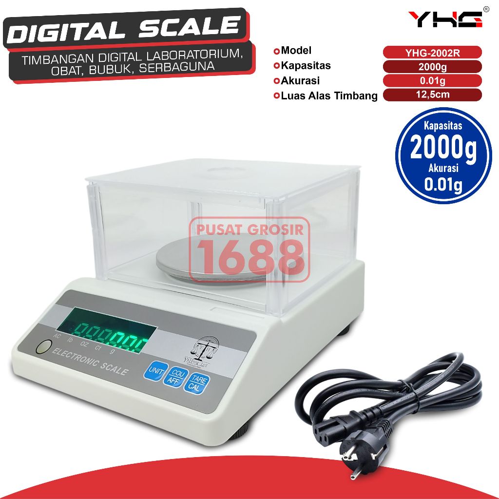 Jual Timbangan Digital 2000g 2kg 0.01g Timbangan Laboratorium Lab Emas ...