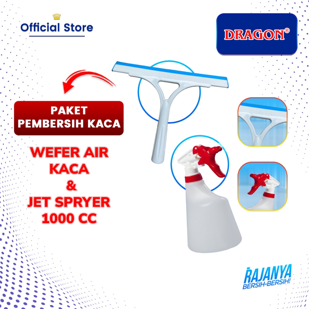 Jual DRAGON Bundling : Set Pembersih Kaca ( Wefer AIr Kaca + Jet Spryer ...