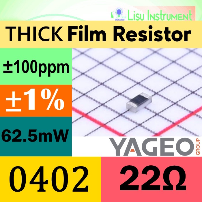 Jual 22R 0402 ±1% Thick Film Resistors SMD Chip Resistor 22R0 22Ω 22 ...