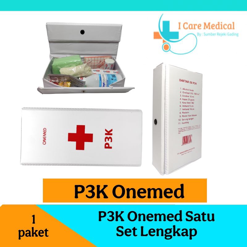 Jual Onemed Kotak obat P3k Portable Lengkap + ISi 10 Item/ Jenis ...