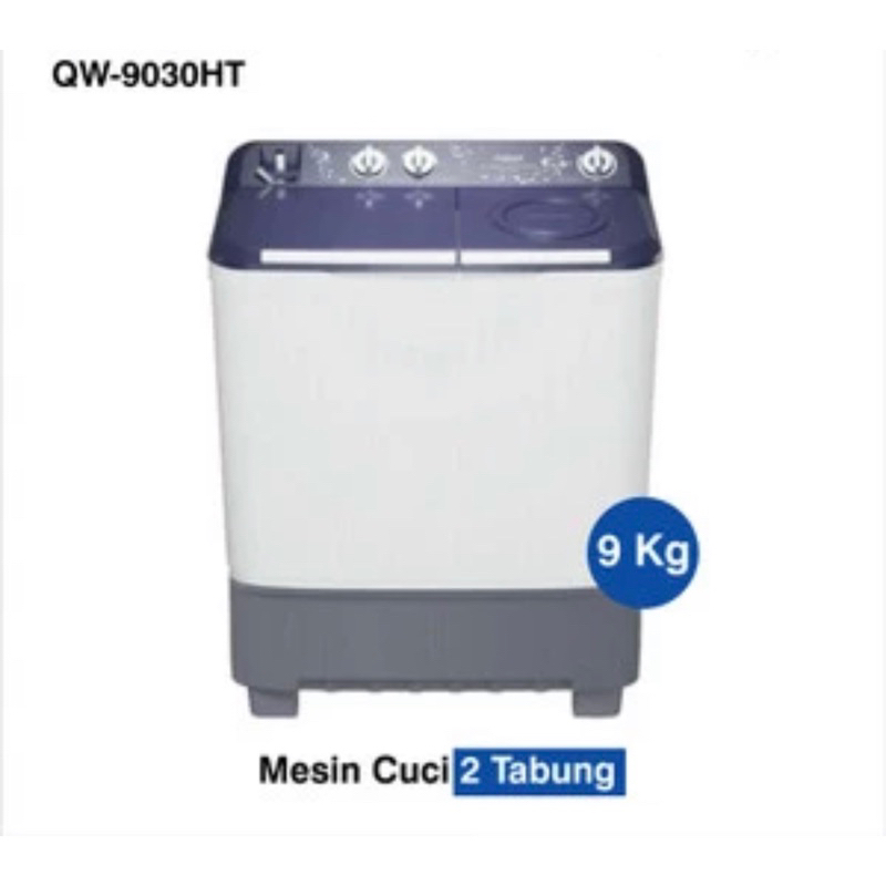 Jual Mesin Cuci Aqua 2 tabung 9 kg QW-9030HT | Shopee Indonesia