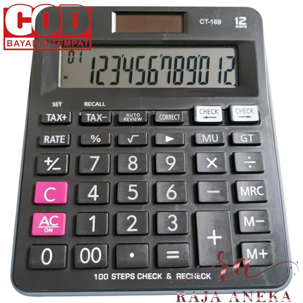 Jual KALKULATOR SDC 169 - KALKULATOR 12 DIGIT - CHECK DAN CORRECT SUPER ...