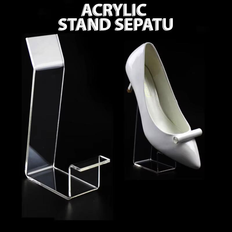 Jual Acrylic Display Shoes Holder Tempat Dudukan Akrilik Stand Pajangan ...
