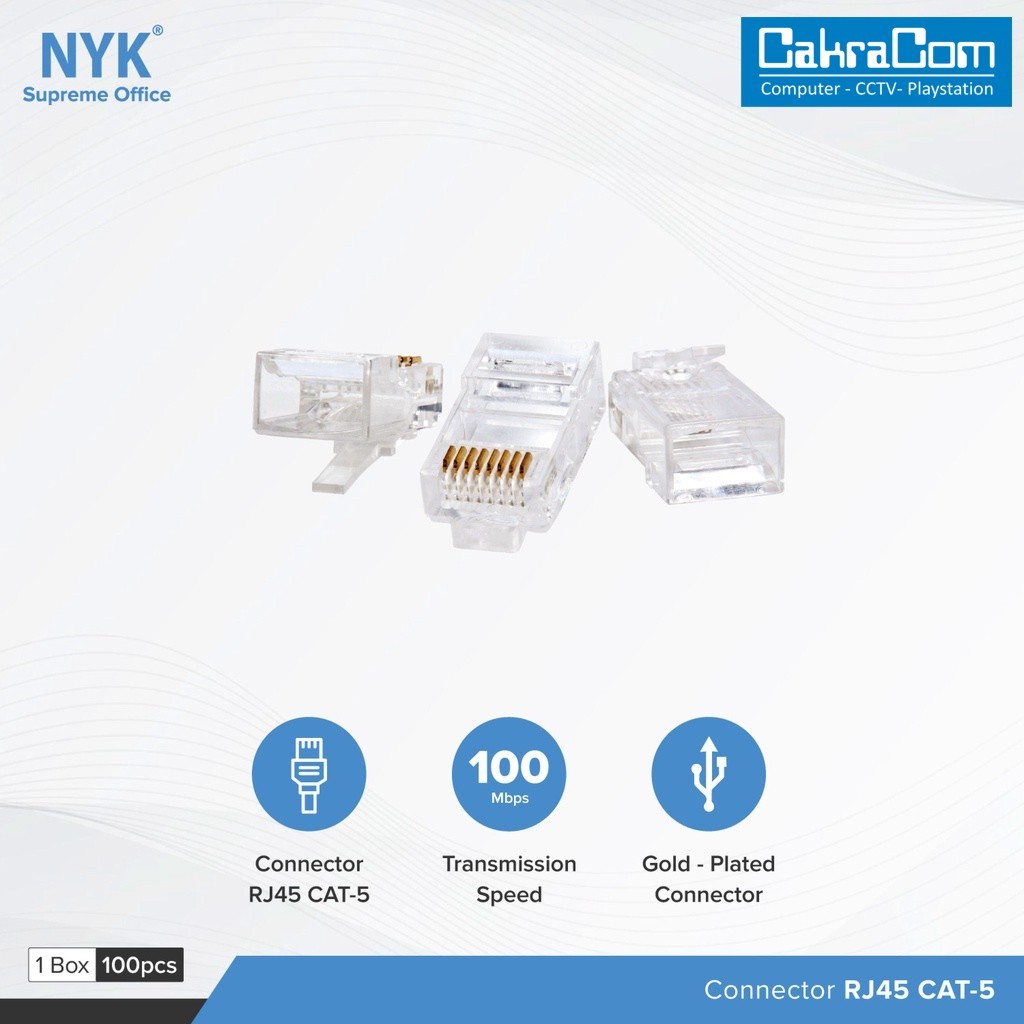 Jual RJ45 NYK (1BOX ISI 100PCS) - Connector Rj45 Nyk Cat5 / NYK ...