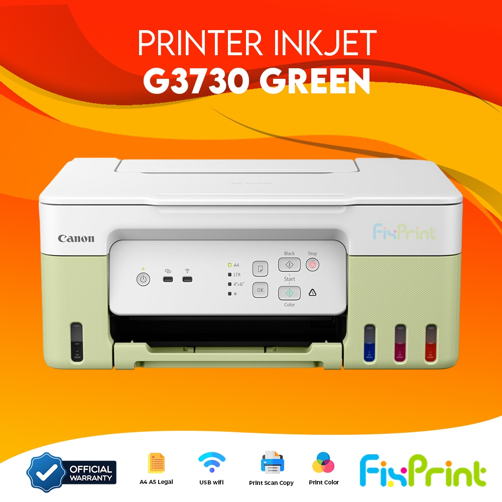 Jual Printer InkTank Canon PIXMA G3730 Green / Black Multifungsi All-In ...