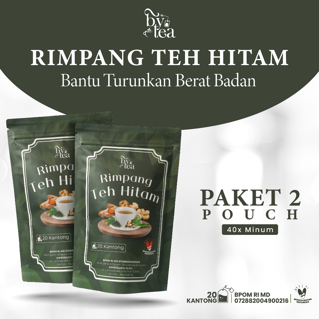 Jual Bundling 2 Pouch Rimpang Teh Hitam Herbal Premium untuk Detox ...