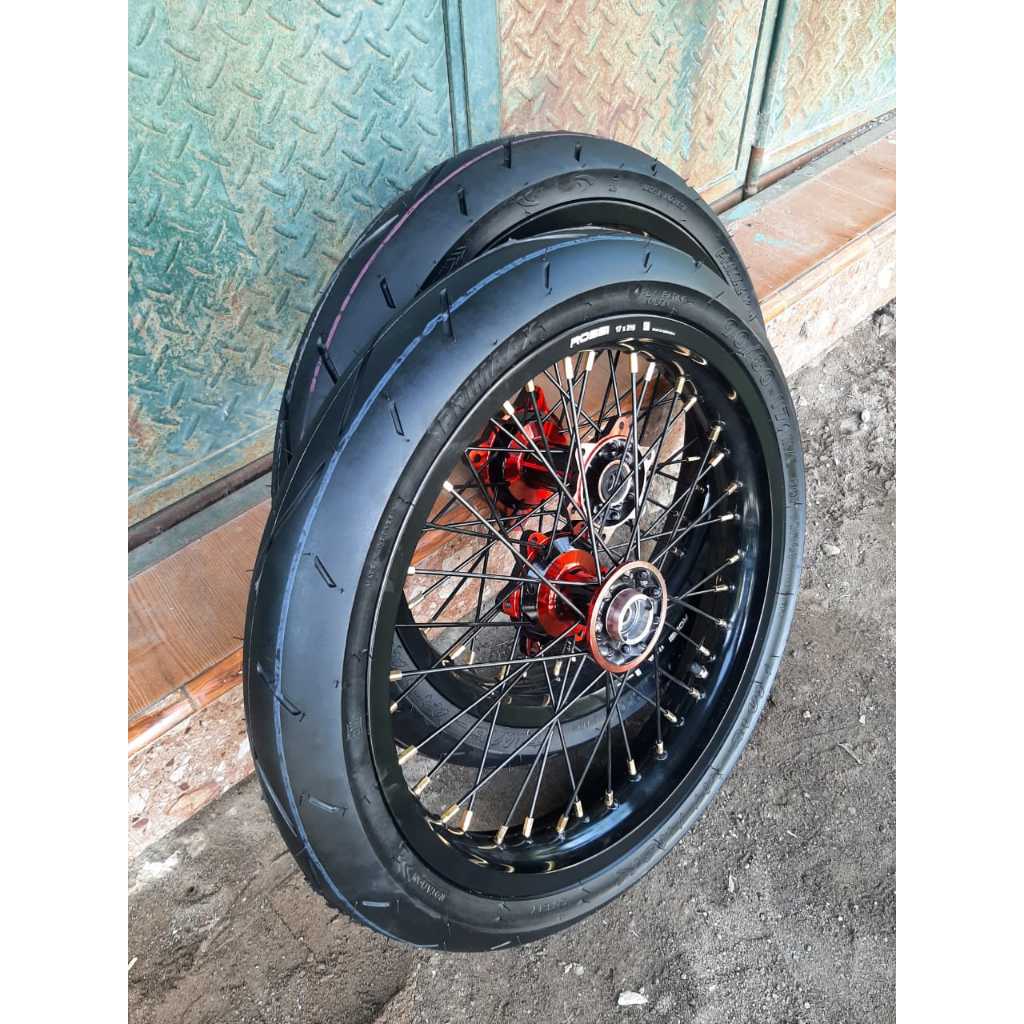 Jual Velg surex KLX 215/250 Ban Primax Baru Ring 17 PNP D-Tracker 150 ...
