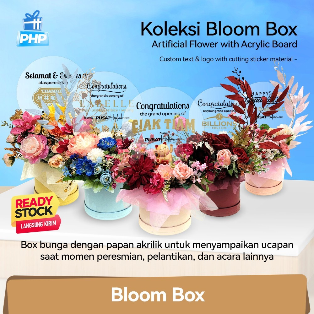 Jual [READY] #PHP Bloom Box Bunga dengan Papan Akrilik untuk Grand ...