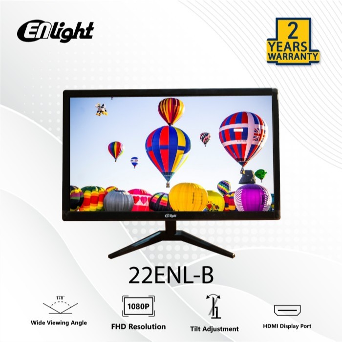 Jual Monitor LED Enlight 22ENL-B 22" 1080p FHD HDMI VGA Frameless ...