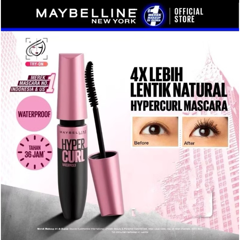 Jual Maybelline Hypercurl Maskara | Shopee Indonesia
