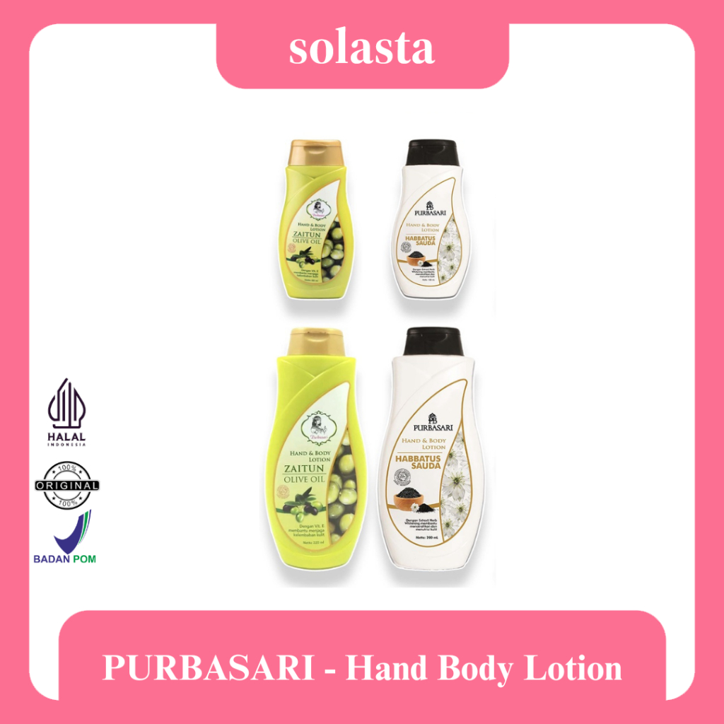 Jual Solasta - PURBASARI HAND AND BODY LOTION HABBATUSSAUDA & ZAITUN ...