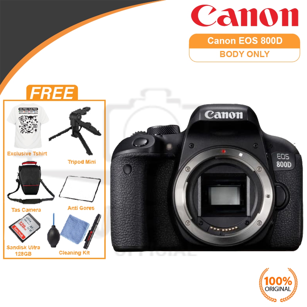 Jual CANON EOS 800D BODY ONLY - KAMERA DSLR CANON WIFI 800 BO | Shopee ...