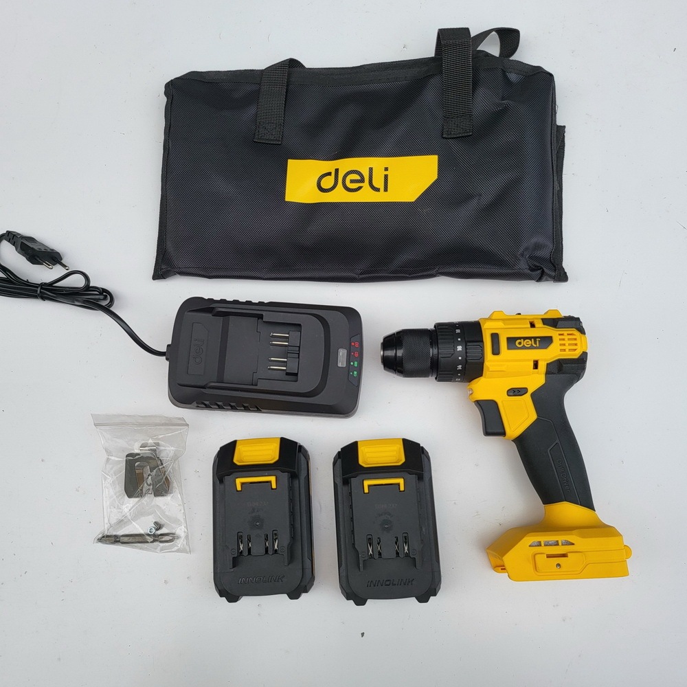 Jual Bor Baterai 20 V Deli 10 MM 10MM Besi Kayu Tembok Beton 20V DC 150 Cas Cordless | Shopee ...