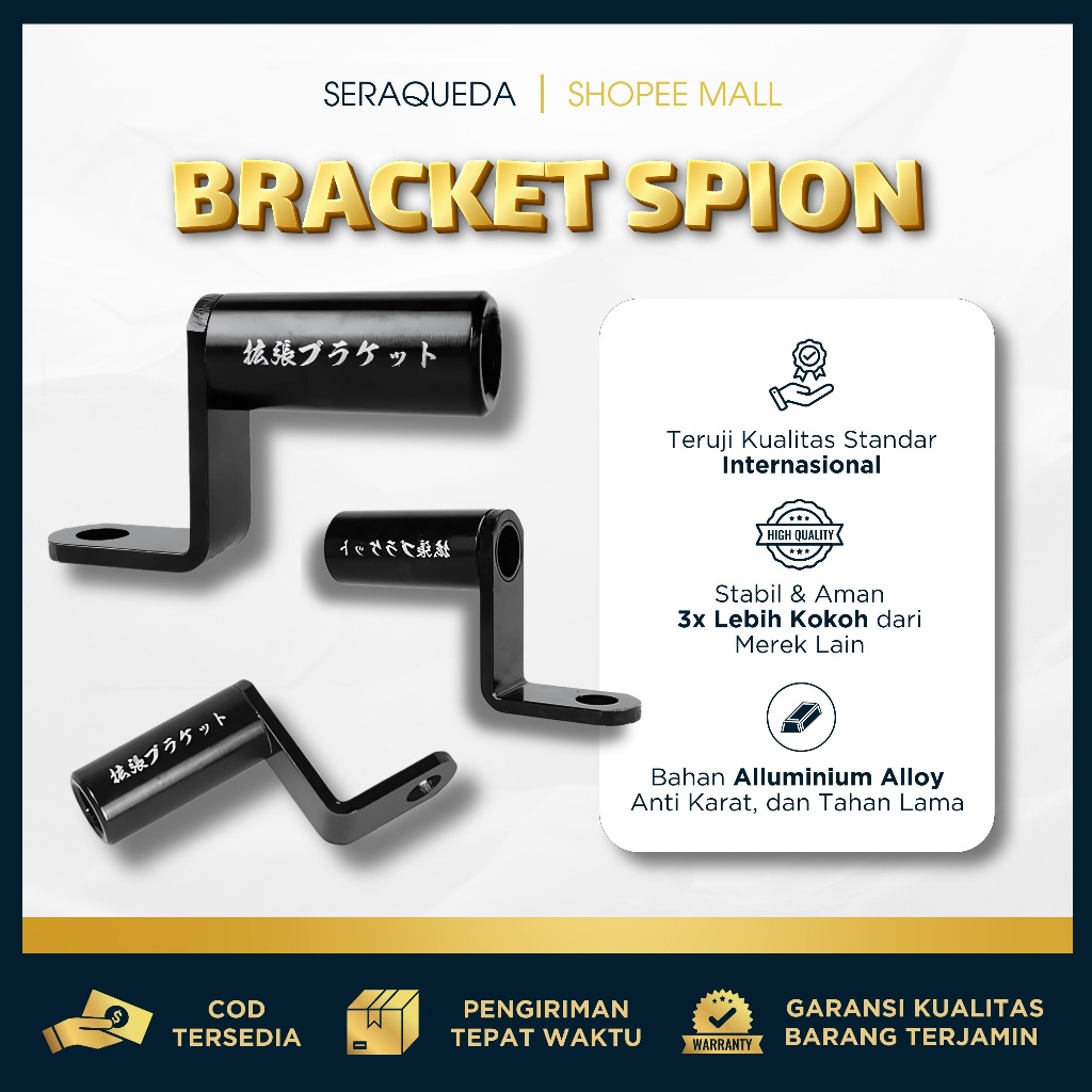 Jual Seraqueda Breket spion atau dudukan spion cnc universal breket ...