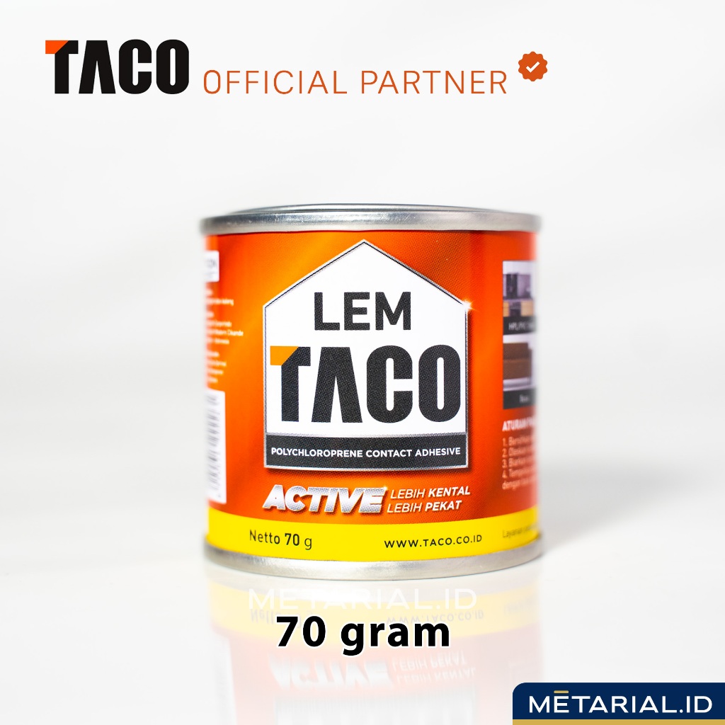 Jual LEM TACO ACTIVE 70 GRAM Serba Guna | Lem Kuning HPL | Lantai | Karpet | Kayu | Vinyl | SPC ...
