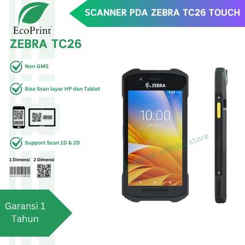 Jual ECOPRINT MOBILE PDA COMPUTER ANDROID ZEBRA TC26 (NO GMS) | Shopee Indonesia
