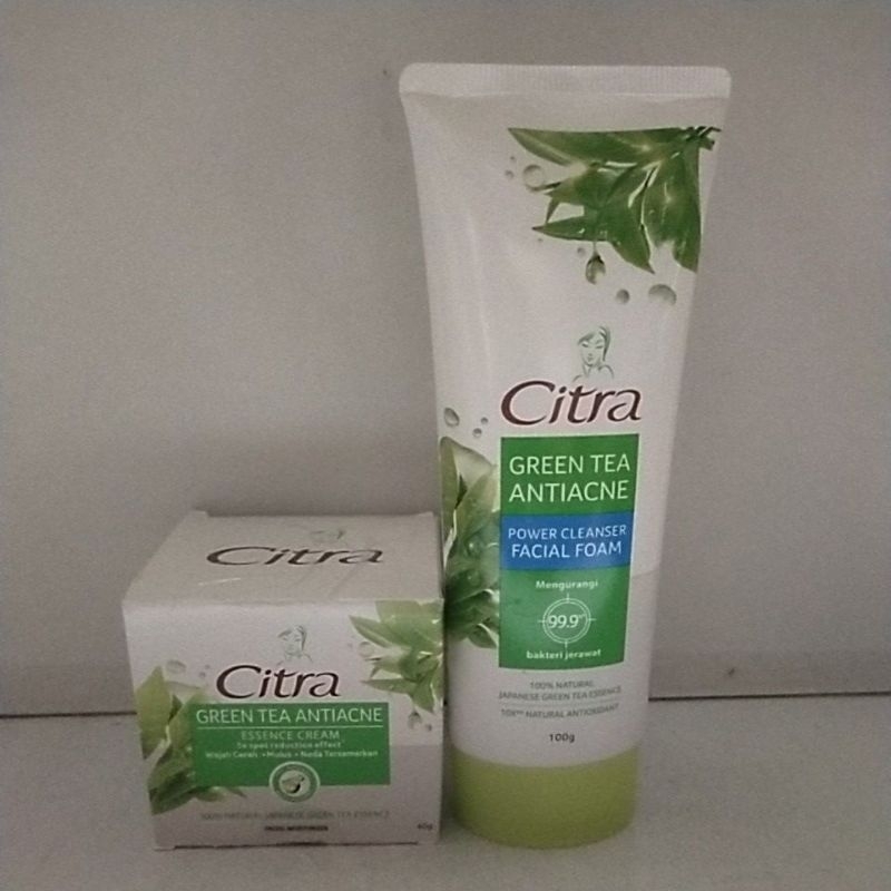 Jual Paket Besar Citra pelembab green tea 40g & facial foam 100g (2 produks) | Shopee Indonesia