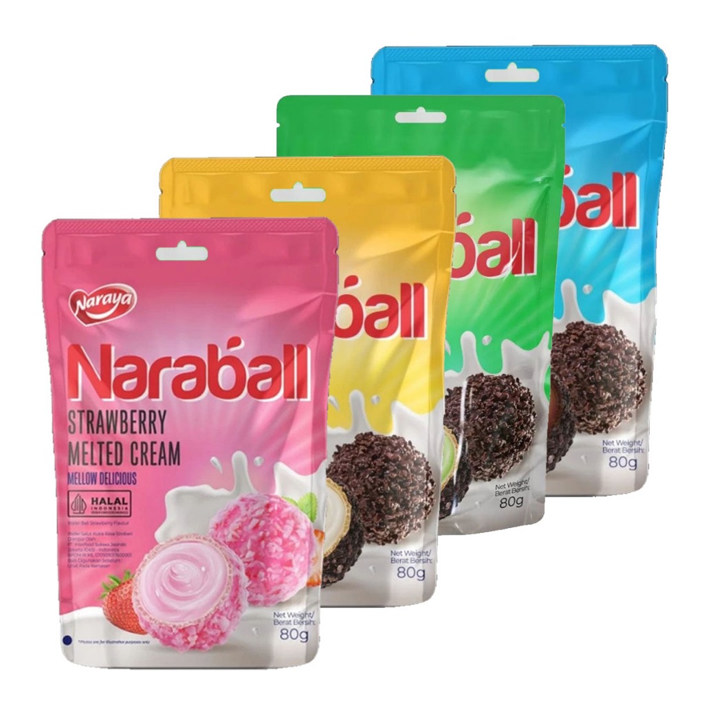 Jual Naraya NARABALL Wafer Salut Kukis Wafer Ball Original Chocolate ...
