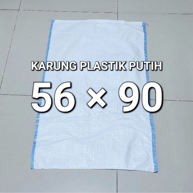 Jual Karung plastik putih 56×90 cm 1 lembar (baru) kantong karung ...