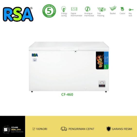 Jual Chest Freezer RSA 450 Liter ( CF 460) Box pembeku 450 Liter ...