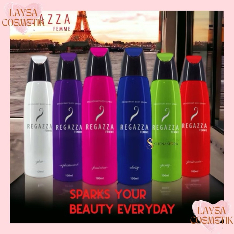 Jual Regazza deodorant body spray || regasa kaleng 100mL | Shopee Indonesia