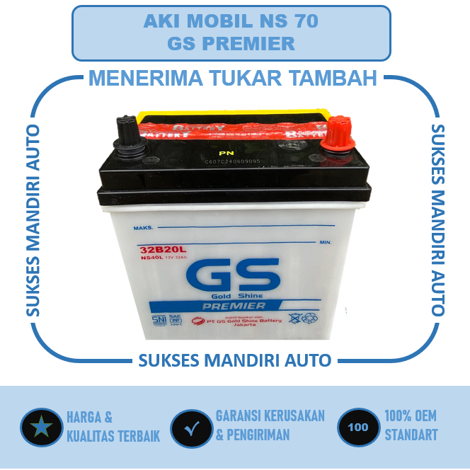 Jual Aki Mobil GS Colt Diesel, Dyna, ELF NS 70 PREMIER | Shopee Indonesia