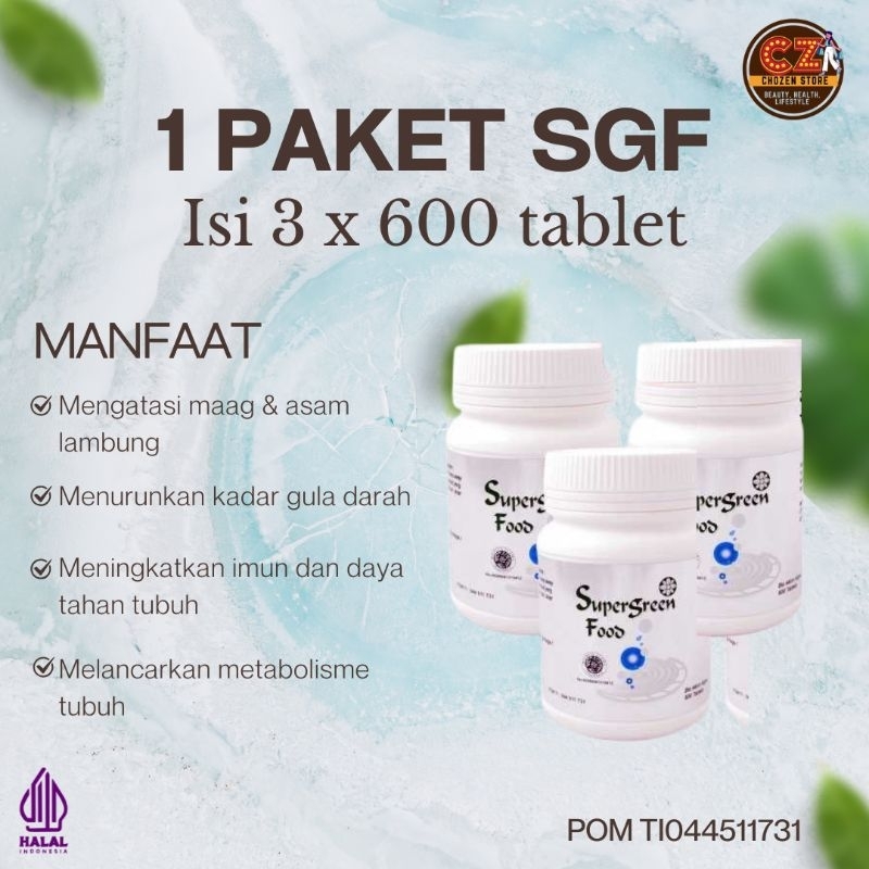 Jual SGF Supergreen Food KK 600 tablet x 3 (Promo Hemat) | Shopee Indonesia