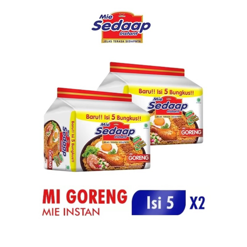 Jual Sedaap mie instan goreng isi 5 bag 90g x2 | Shopee Indonesia