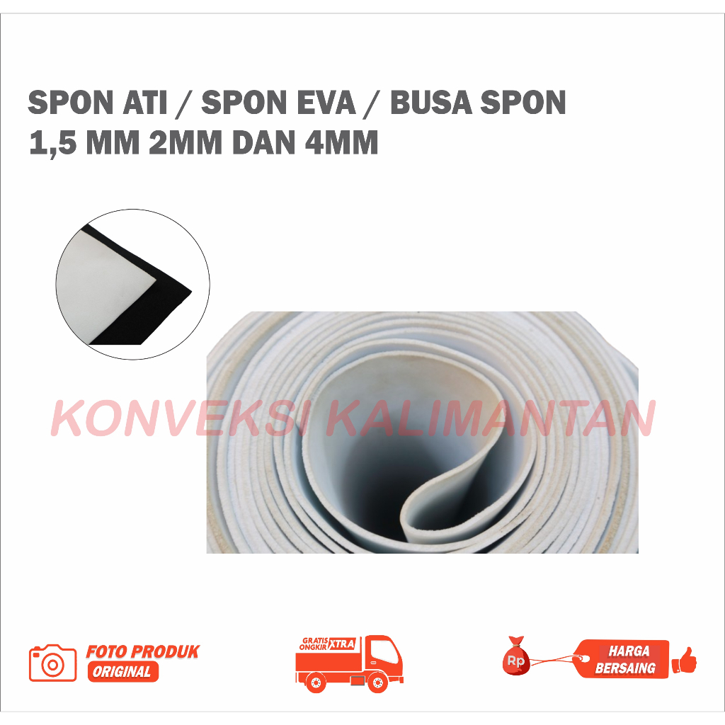Jual Spon Ati / Spon Eva / Busa Spon 1,5MM 2MM DAN 4MM | Shopee Indonesia