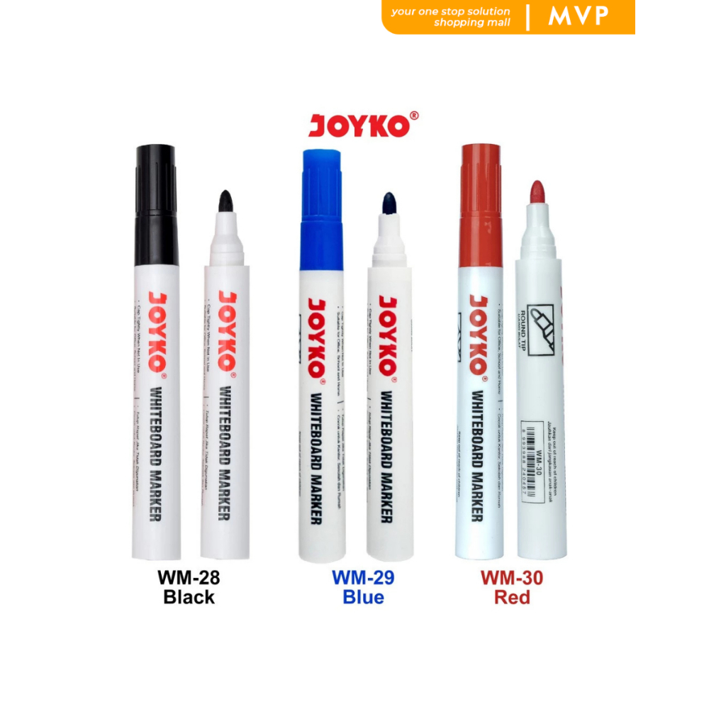 Jual MVP Whiteboard Marker Spidol Papan Putih Dapat Dihapus Whiteboard Marker Joyko | Shopee ...