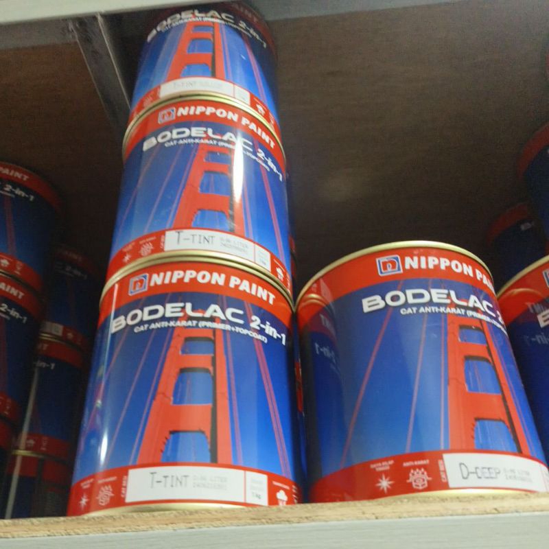 Jual Nippon Paint Bodelac 2in1 Cat Besi Anti Karat - 1liter | Shopee ...