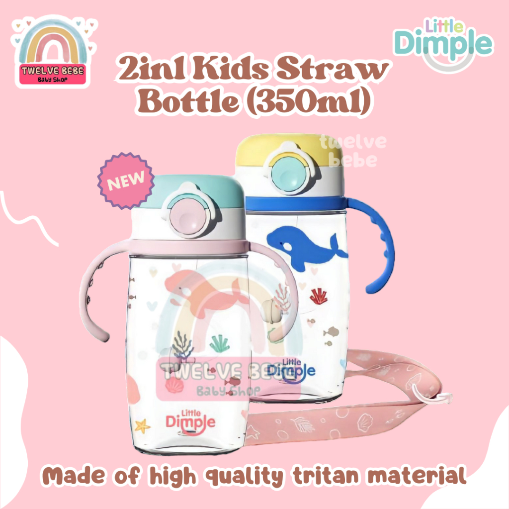 Jual Little Dimple 2in1 Kids Straw Bottle / Botol Minum Anak Sedotan ...