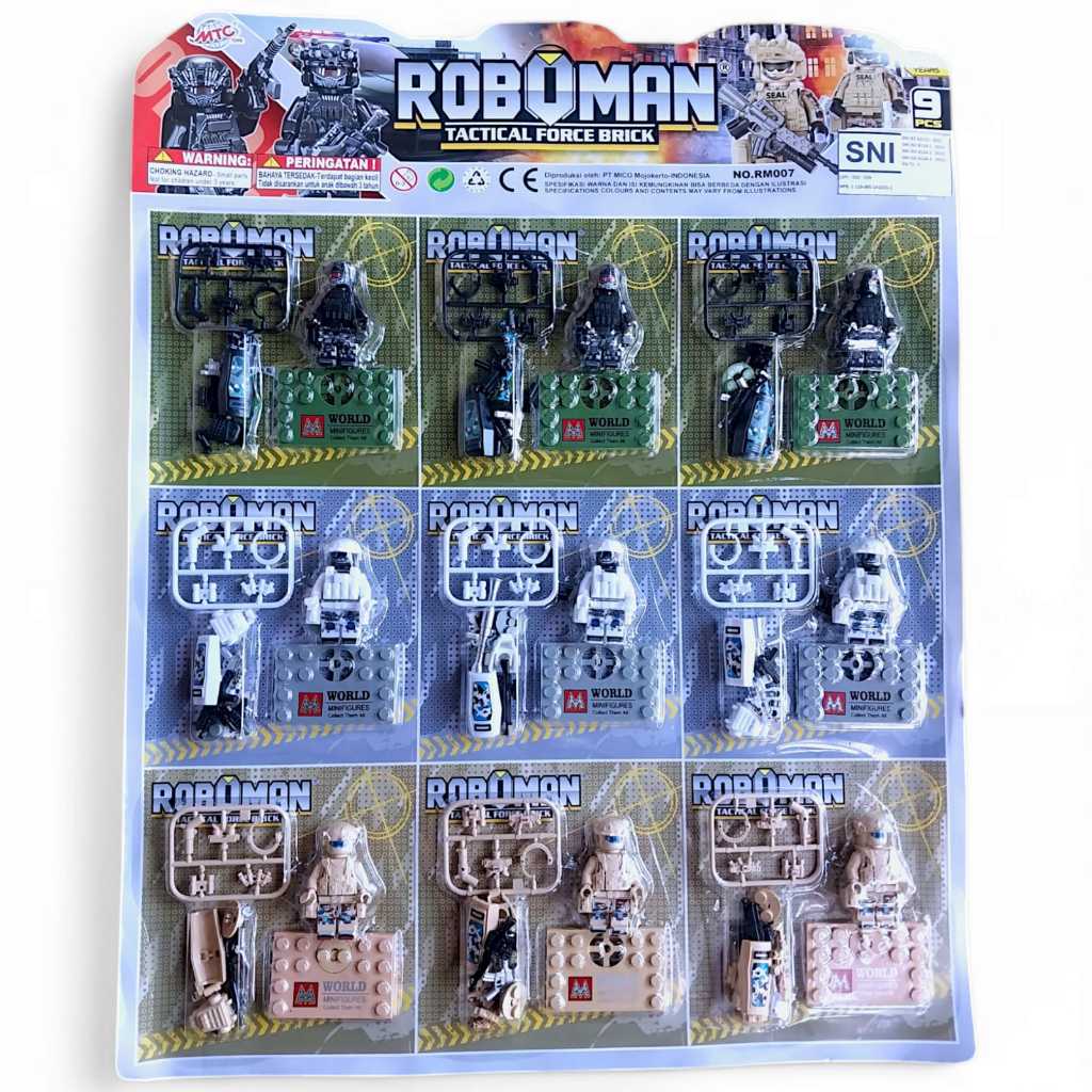 Jual MAINAN ROBOT BLOCK TACTICAL FORCE BRICK / ROBOMAN TACTICAL FORCE ...