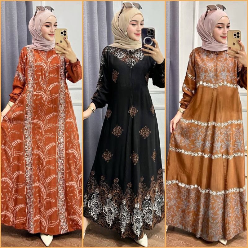 Jual { S,M,L,XL,XXL }TERBARU 2025 GAMIS RAYON PREMIUM || GAMIS SYAR'I ...