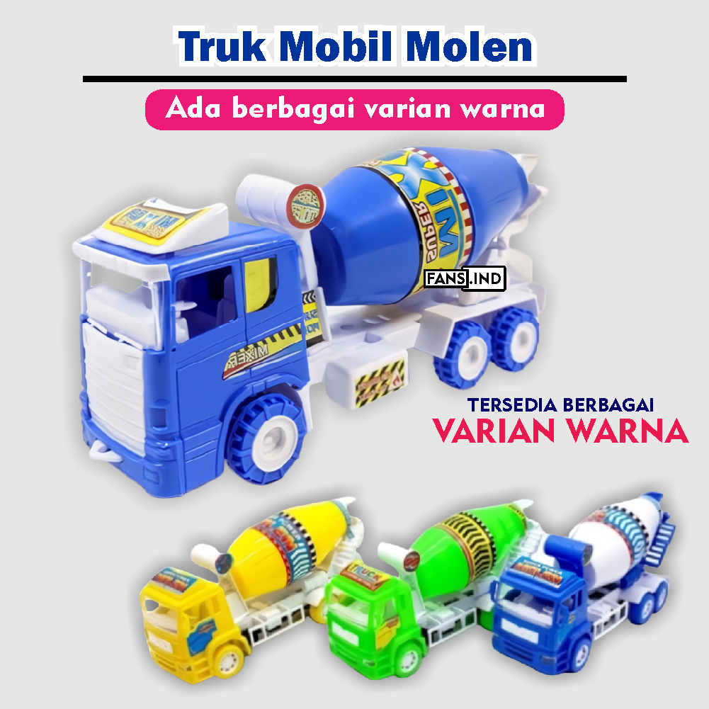 Jual Mainan Truk molen Mixer Mobil Friction Zap Offroad Construction ...