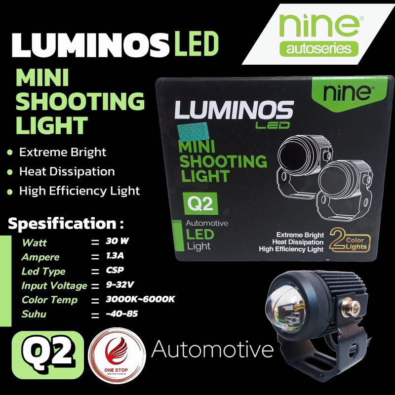 Jual Lampu Tembak LED Luminos Led Q2 ,QQ ,R2, Q2 Pro devil eye merah biru ungu Laser Original ...