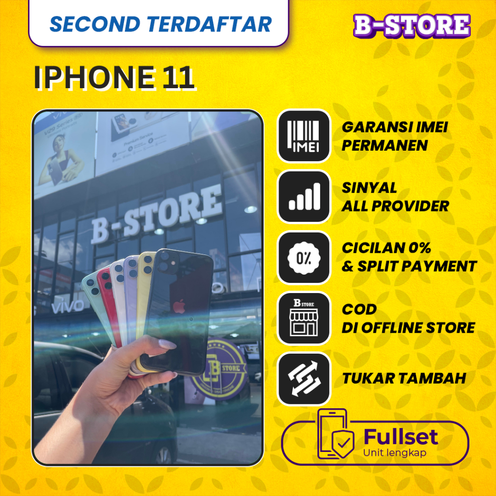 Jual IP 11 128GB - Fullset Bergaransi - SECOND TERDAFTAR | Shopee Indonesia
