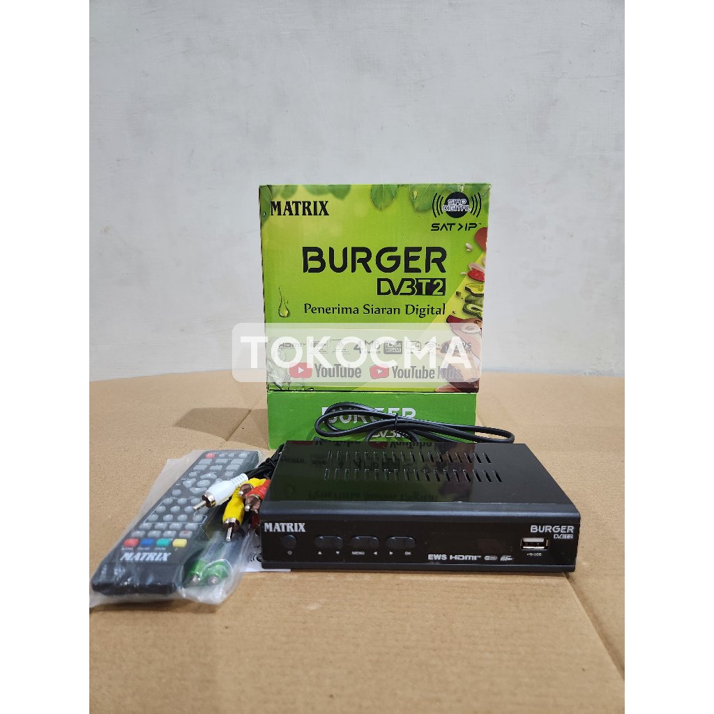 Jual Matrix Burger Hijau Set Top Box Digital TV Receiver Full HD STB WiFi HDMI Youtube USB DVB ...